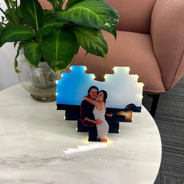 Custom Heart Shape Photo Collage Lamp – CUSTLOVE